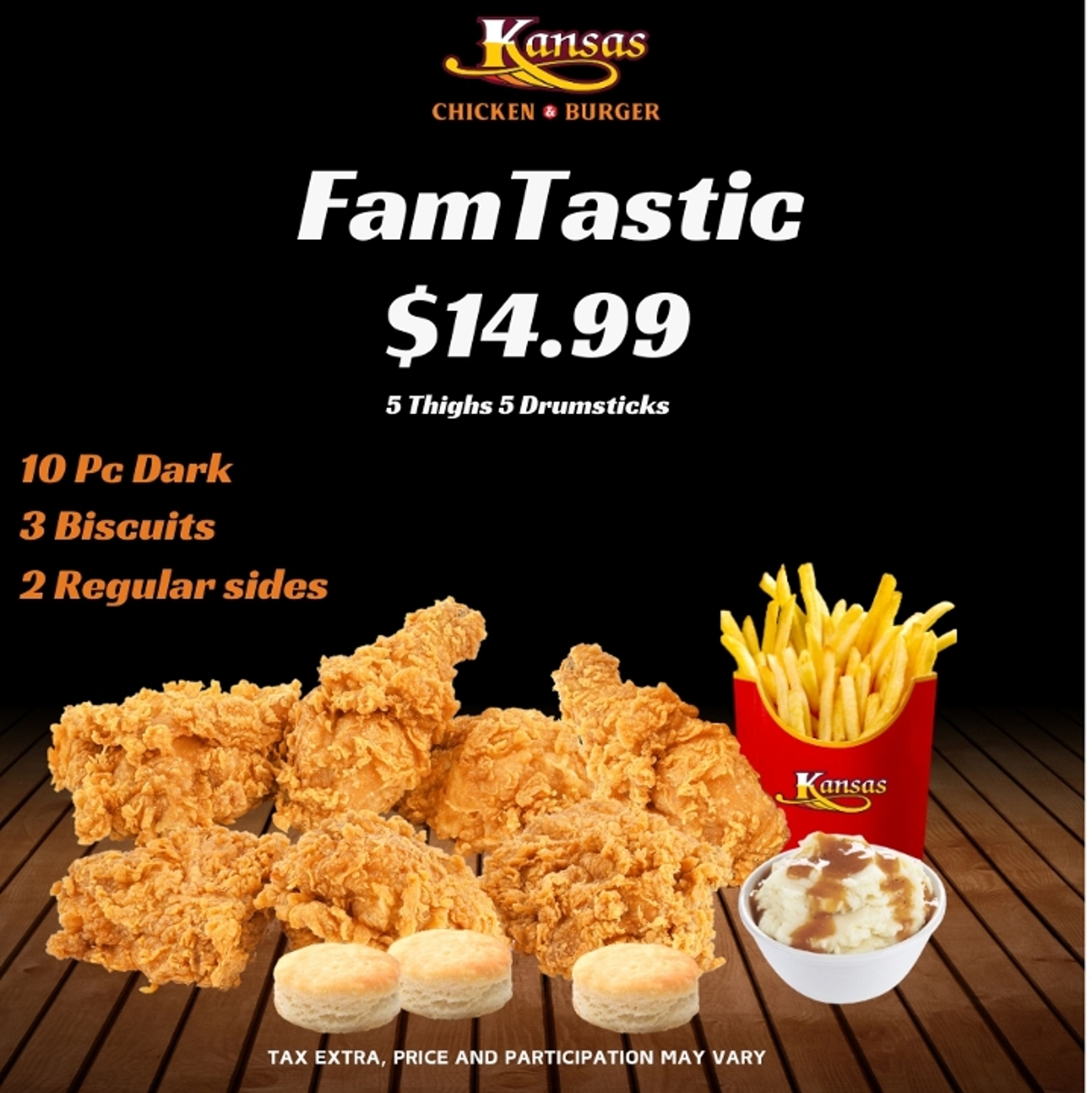 Kansas chicken menu store